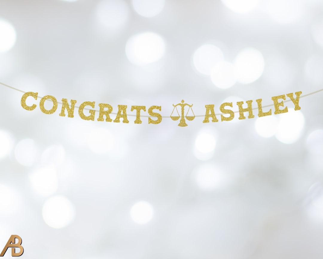 Law School Graduation Banner, Congrats Banner, Law Grad, Attorney, Law ...