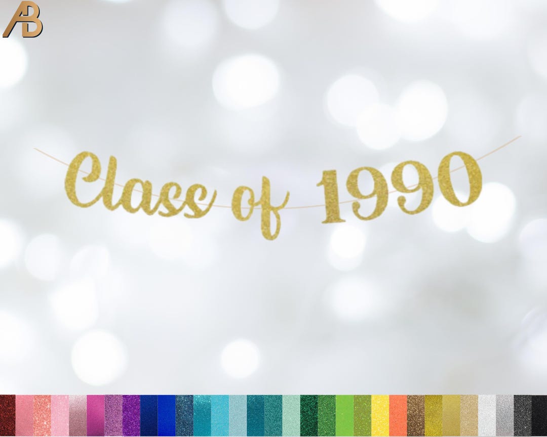 Class of 1990 Banner, Class Reunion, Party Decorations, Custom Banner ...