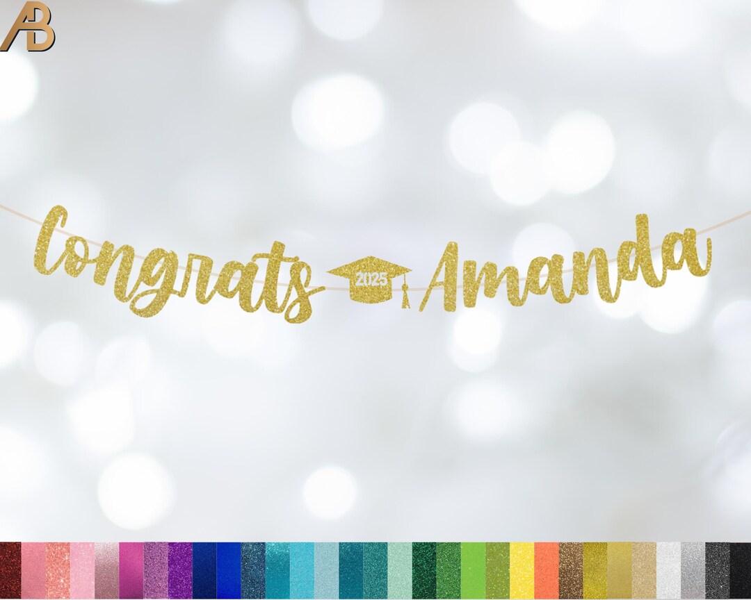 Custom Graduation Banner Class of 2025 Banner, Personalized Graduation ...