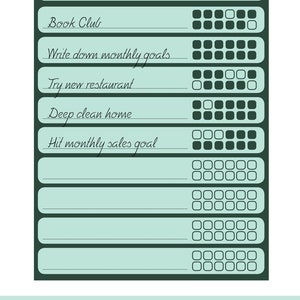 Green Digital Habit Trackers | Daily, Weekly, & Monthly - Etsy