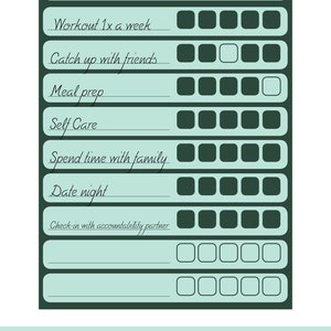 Green Digital Habit Trackers | Daily, Weekly, & Monthly - Etsy