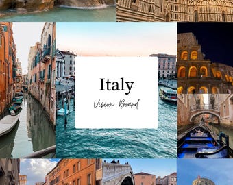 Europe Aesthetic Travel Vision Board Digital Photography Print - Etsy