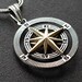 Double Sided Compass Necklace, Handcrafted Compass Necklace,navigate ...