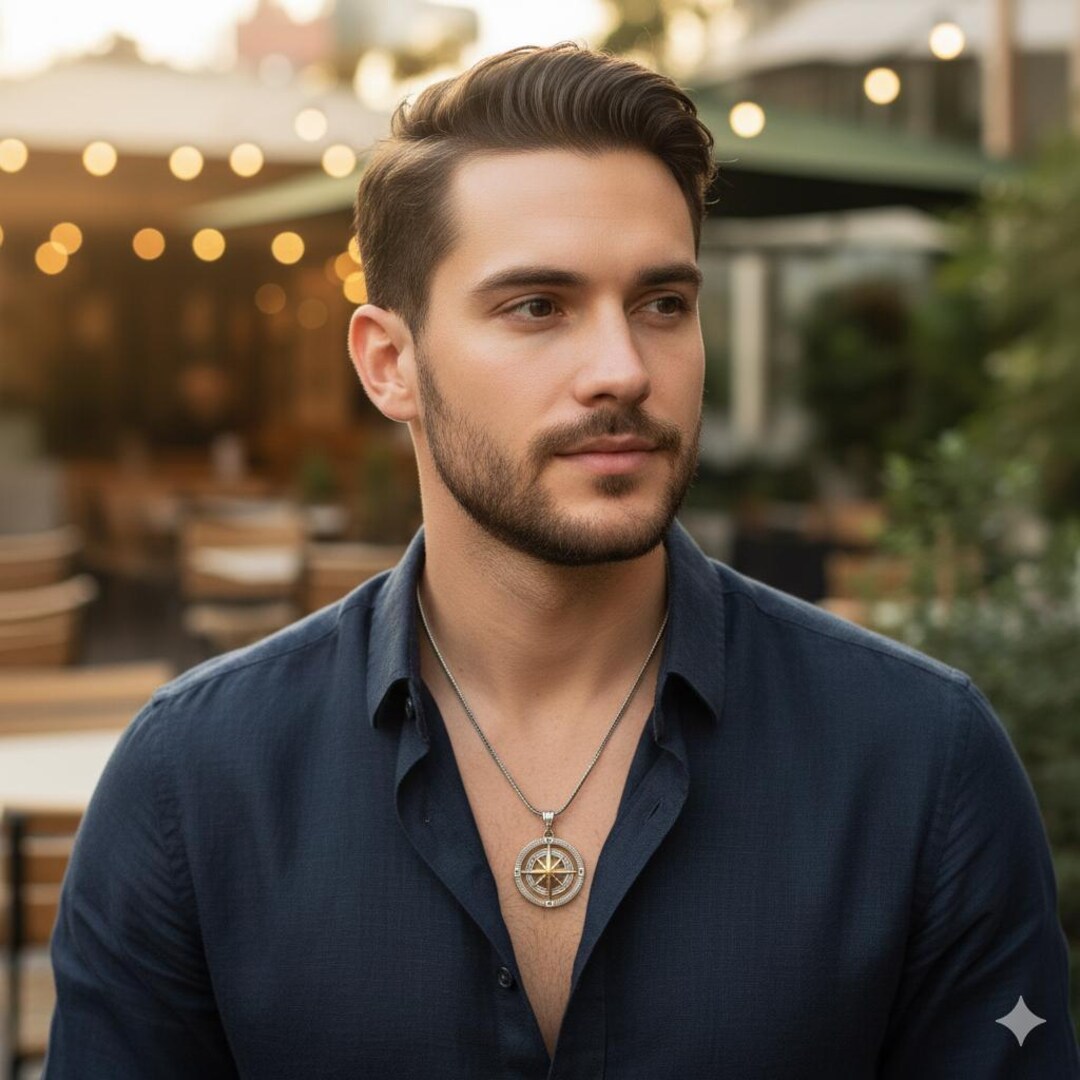 Double Sided Compass Necklace, Handcrafted Compass Necklace,navigate ...