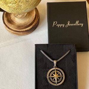 Double Sided Compass Necklace, Handcrafted Compass Necklace,navigate ...