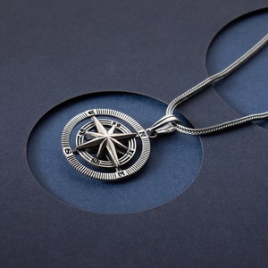 Double Sided Compass Necklace, Handcrafted Compass Necklace,navigate ...