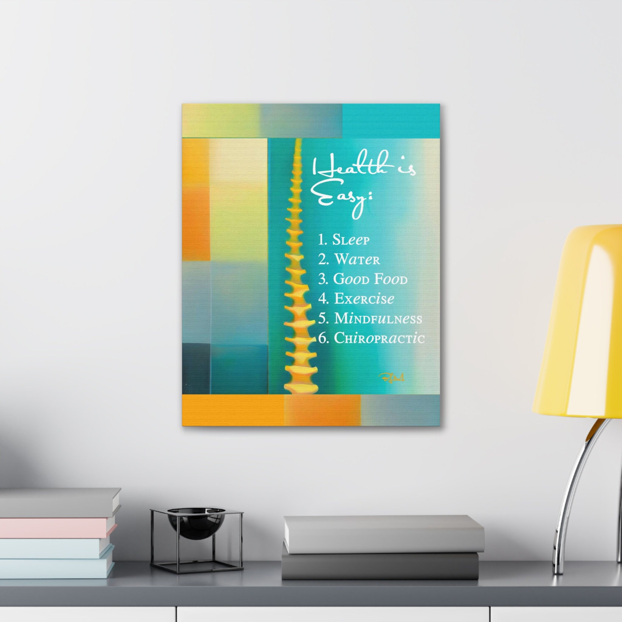 Health is Easy Chiropractic Wall Art - Etsy