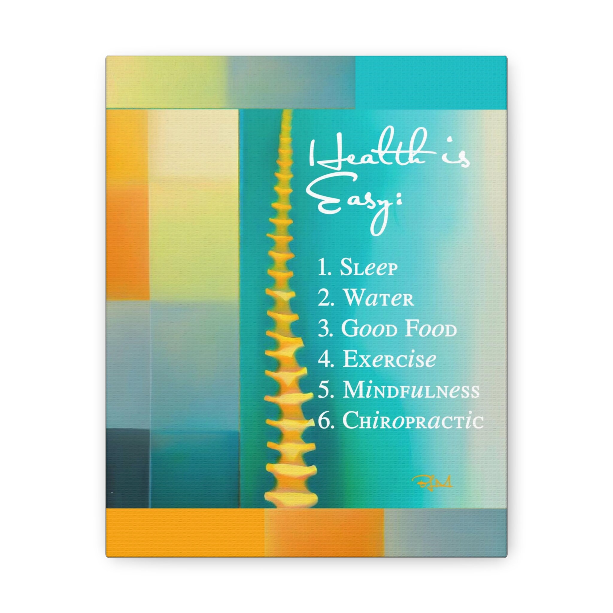 Health is Easy Chiropractic Wall Art - Etsy