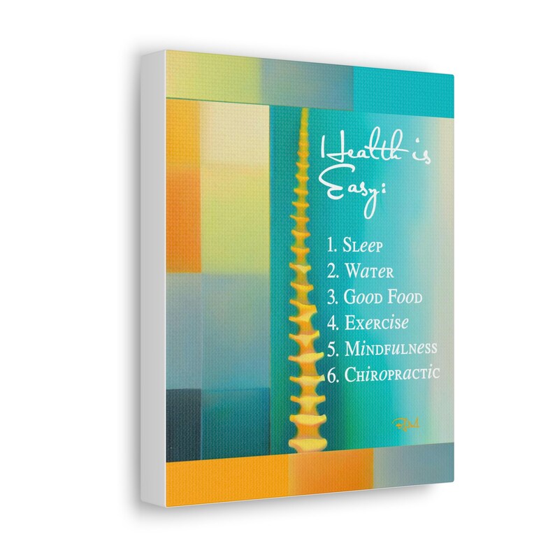 Health is Easy Chiropractic Wall Art - Etsy