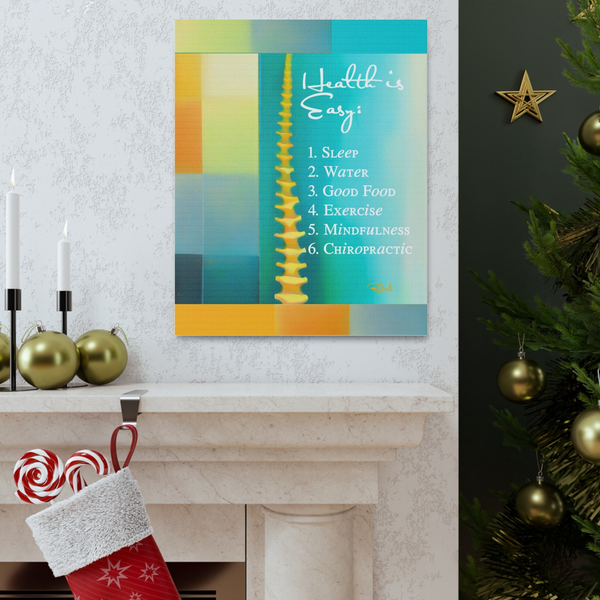 Health is Easy Chiropractic Wall Art - Etsy