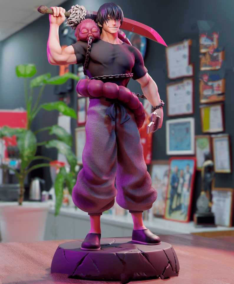 3D Printed Statue of Toji Fushiguro Jujutsu Full Resin Hand Painted ...