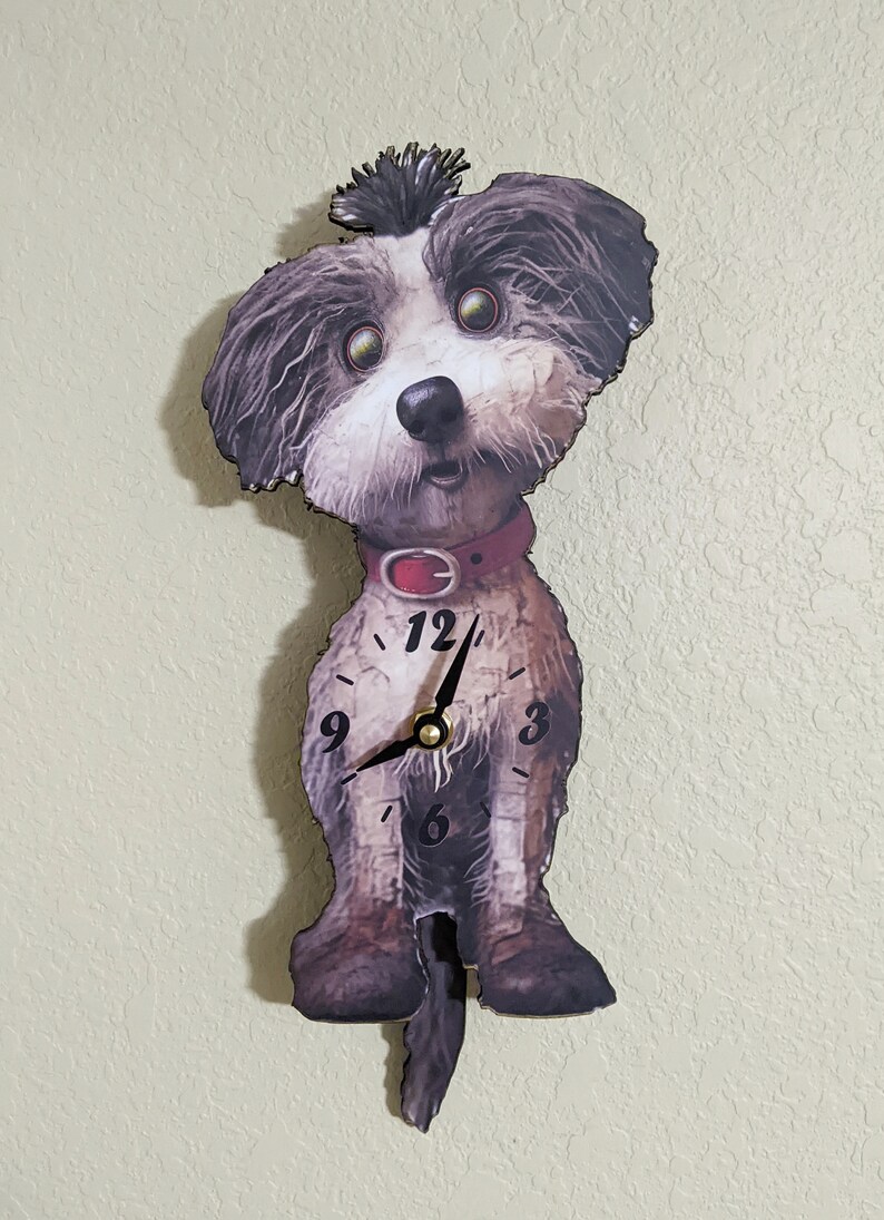 Whimsical Dog Clocks With Wagging Tail - Etsy