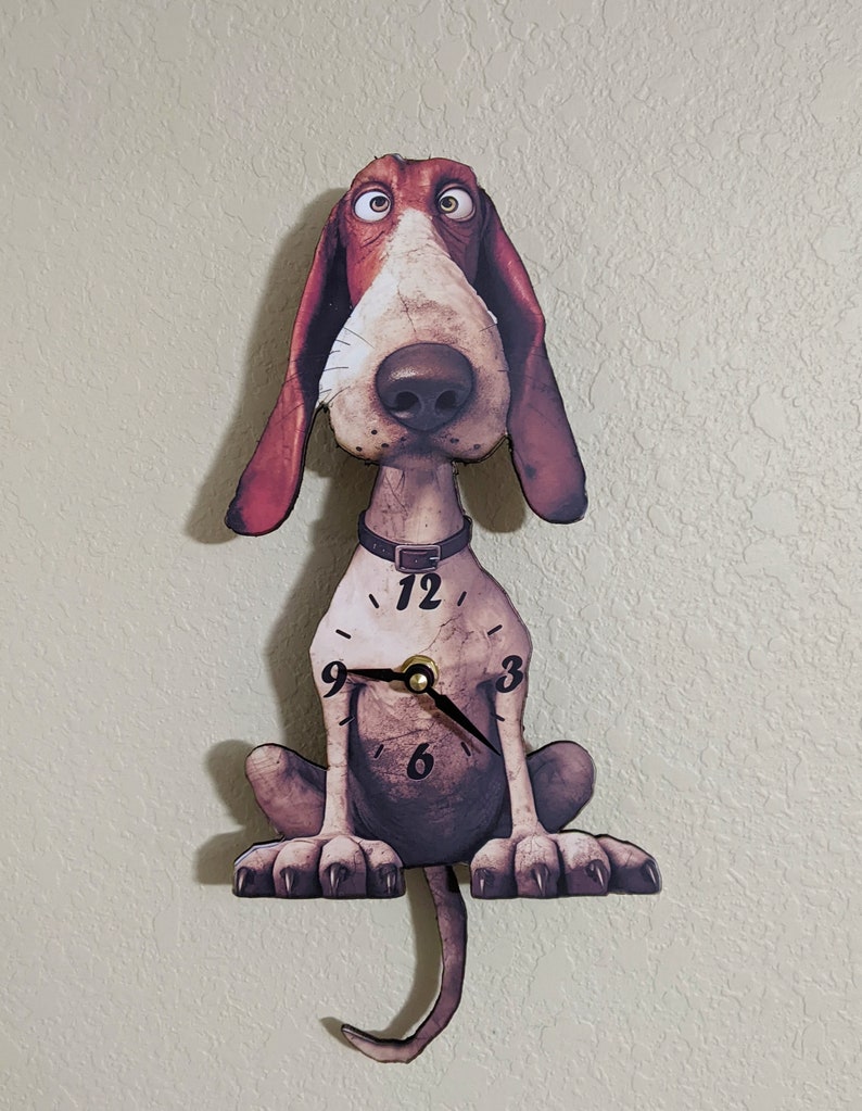 Whimsical Dog Clocks With Wagging Tail - Etsy