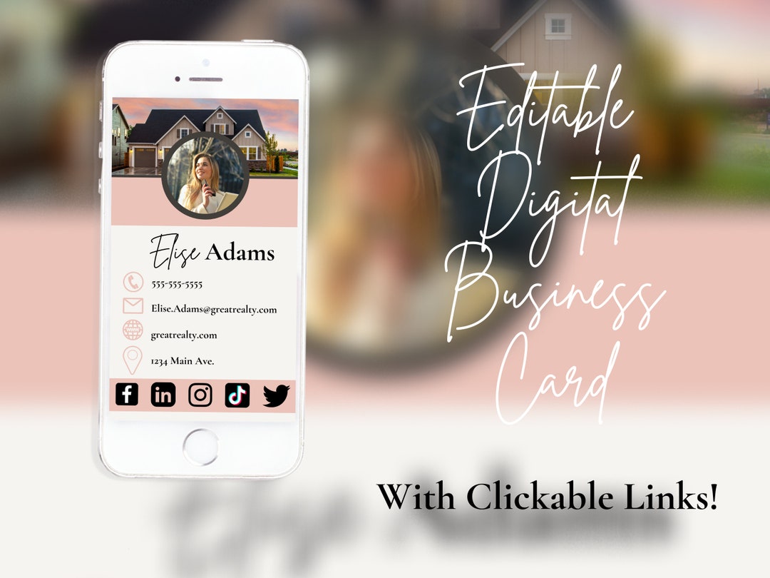 Digital Business Card | Digital Business Card Template | Digital ...