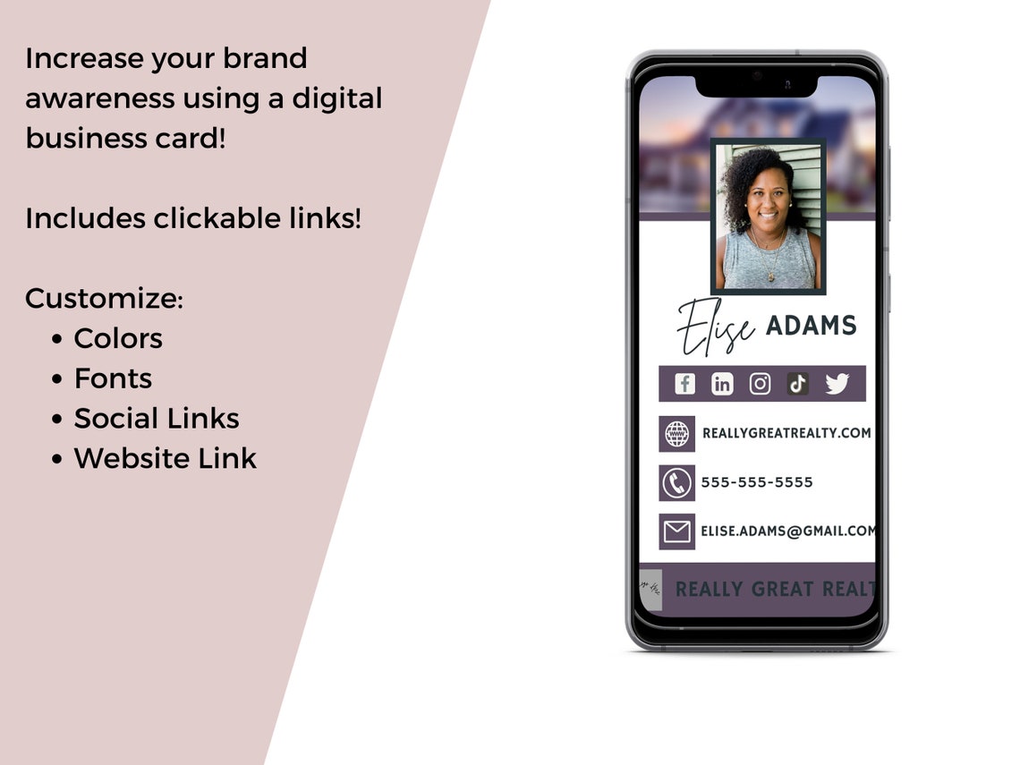 Digital Business Card | Digital Business Card Template | Digital ...
