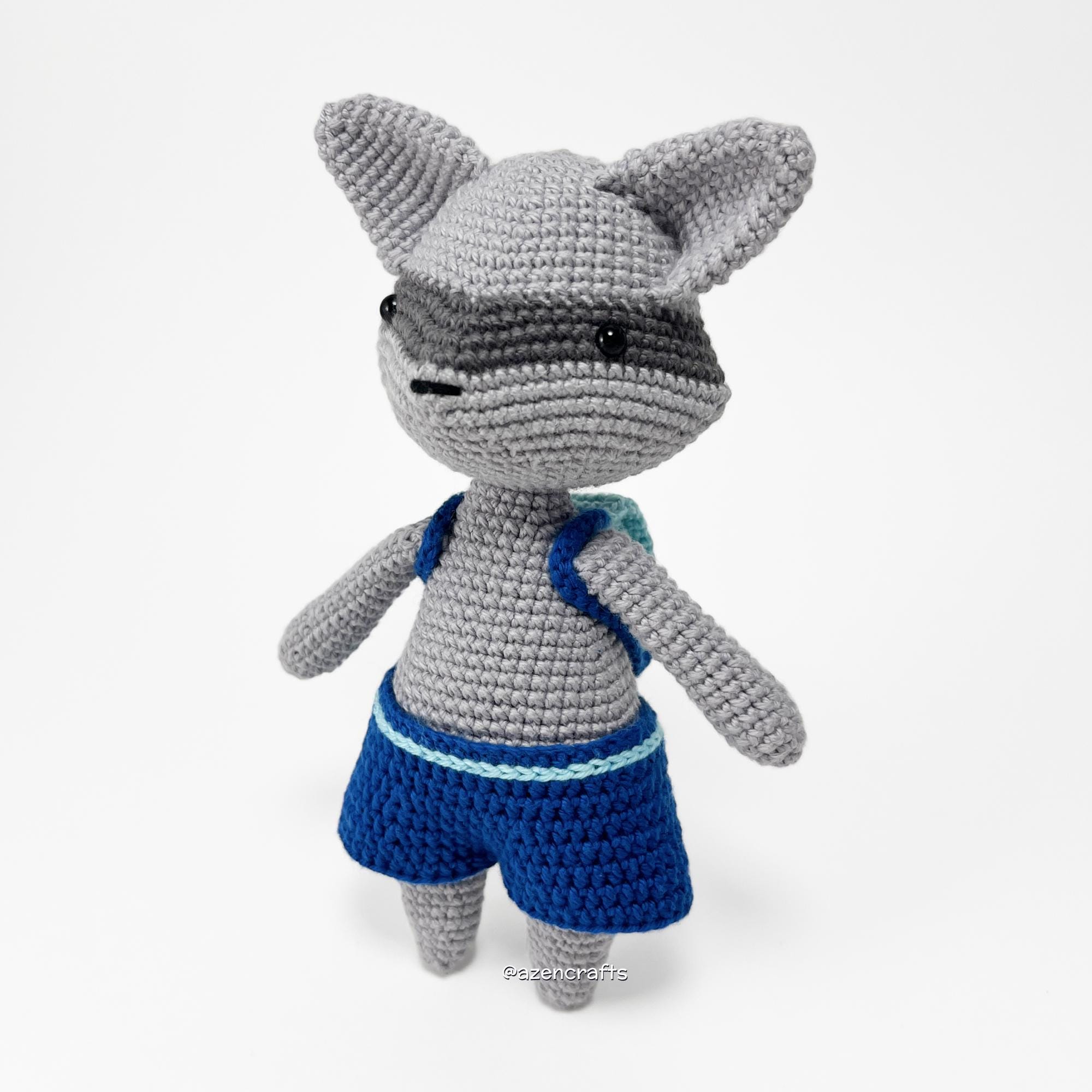 Ron the Raccoon, NO-SEW Amigurumi Crochet Pattern by Azencrafts ...