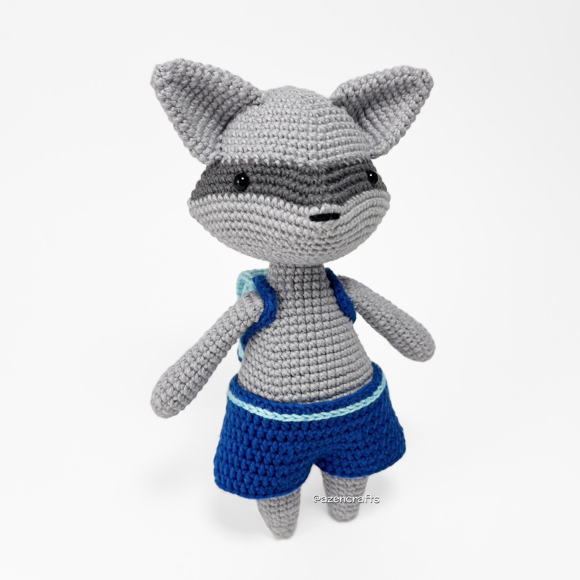 Ron the Raccoon, NO-SEW Amigurumi Crochet Pattern by Azencrafts ...