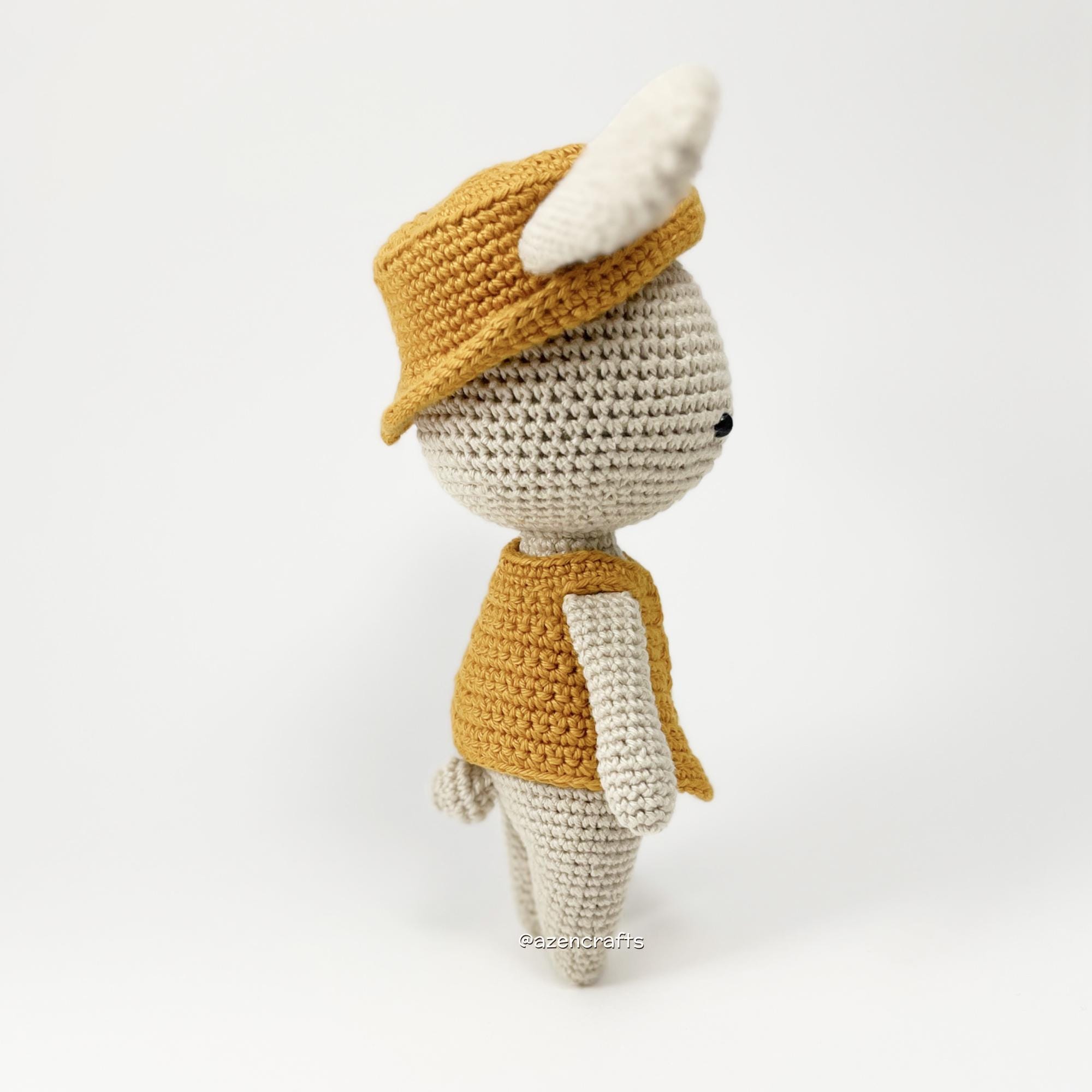 Benji the Bunny, NO-SEW Amigurumi Crochet Pattern by Azencrafts ...