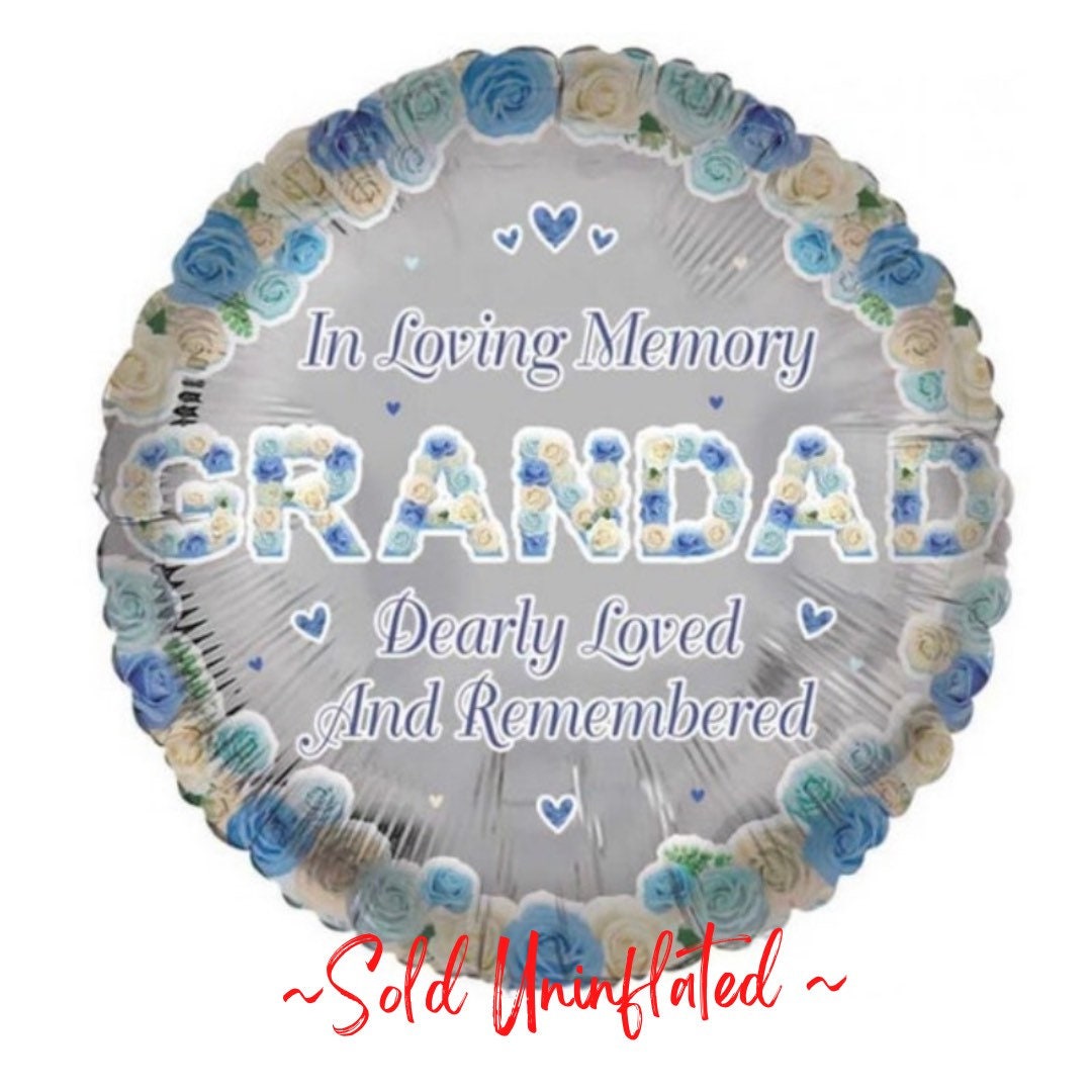 UNINFLATED Memorial Balloonmemorial Giftremembrance - Etsy