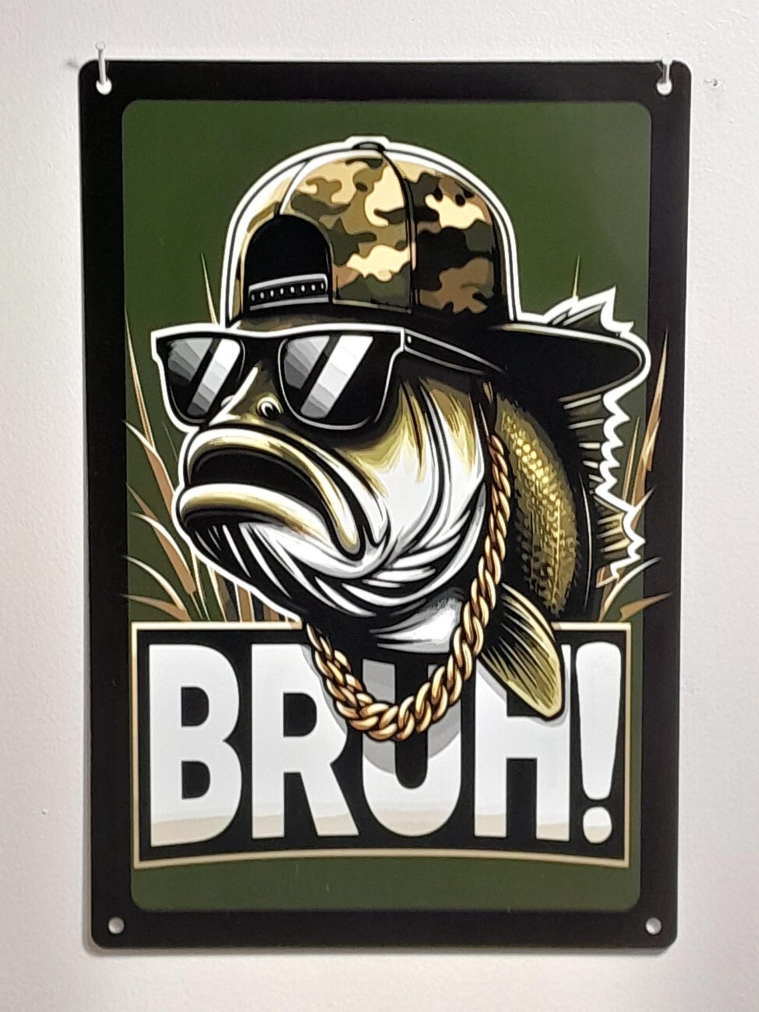 Bruh Fishing Sign. 0.025 Inch Thick Aluminum, 8"×12" - Etsy
