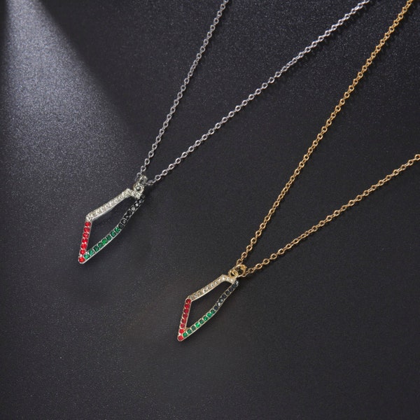 Palestine Map Outline Necklace - Etsy