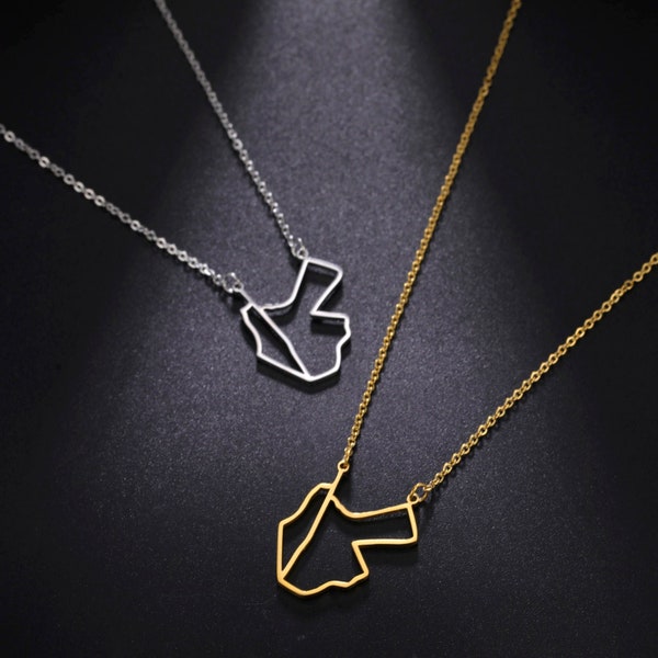 Jordan Palestine Map Necklace - Etsy