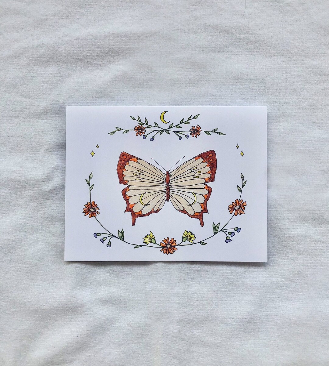 Butterfly Garden Greeting Card - Etsy