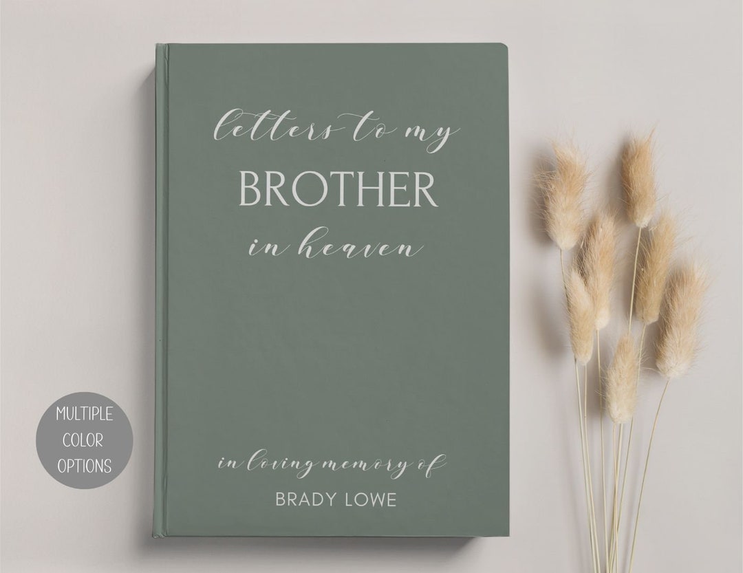 Letters to My Brother in Heaven Brother Memorial Journal - Etsy