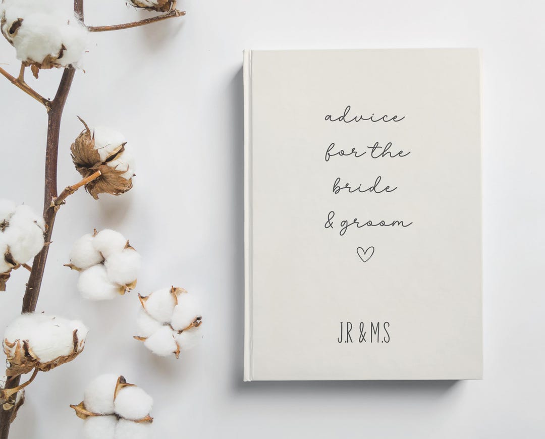 Wedding Advice Guest Book, Hardcover Journal - Etsy