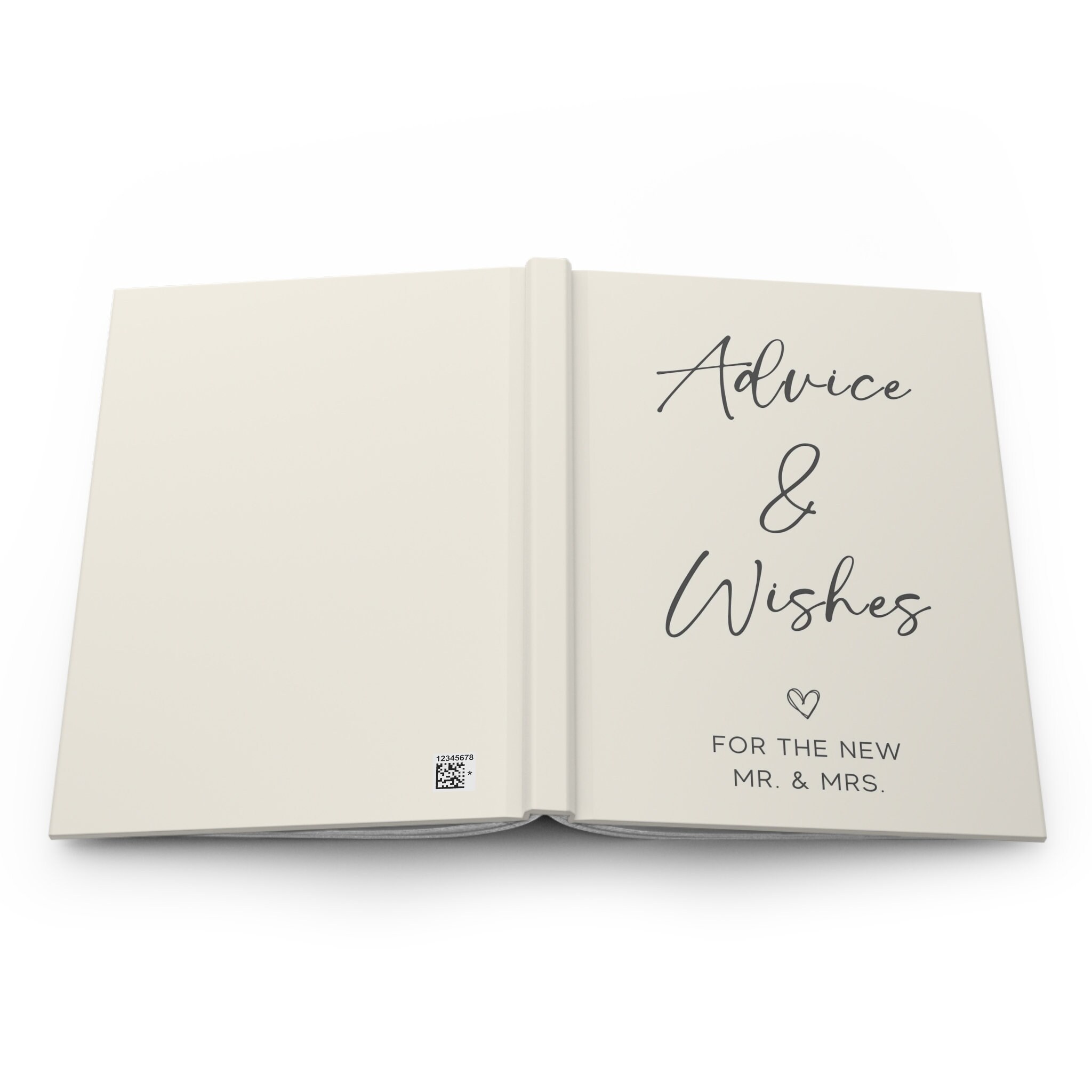 Wedding Advice Guest Book: Hardcover Mr. & Mrs. Keepsake - Etsy