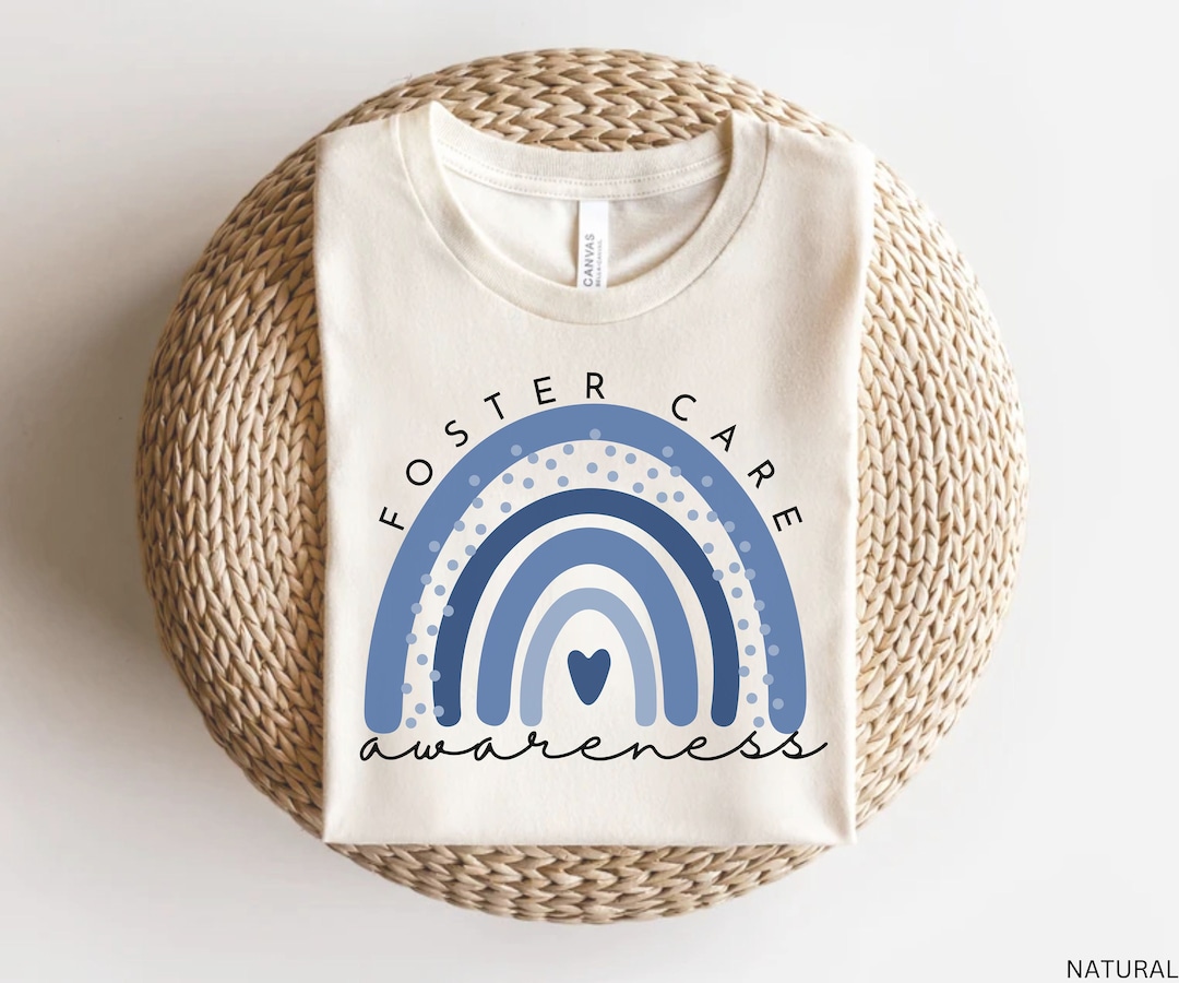 Foster Care Awareness Shirt: Blue Rainbow Design, Unisex - Etsy