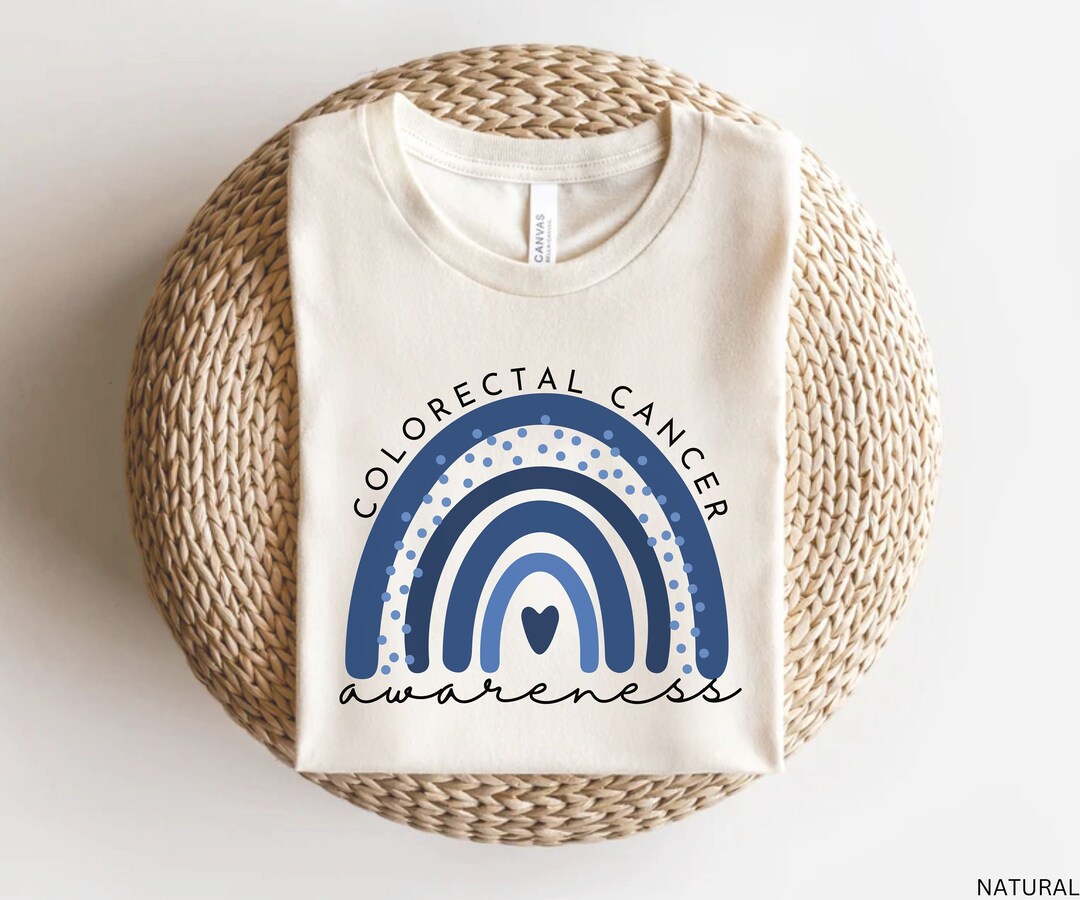 Colorectal Cancer, Colon Cancer Shirt, Blue Ribbon, Cancer Awareness ...
