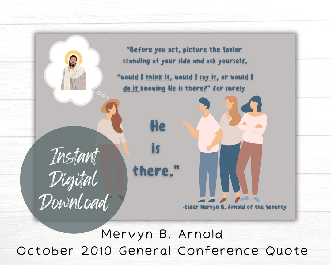 Mervyn B. Arnold Savior is There LDS Quote digital Download - Etsy