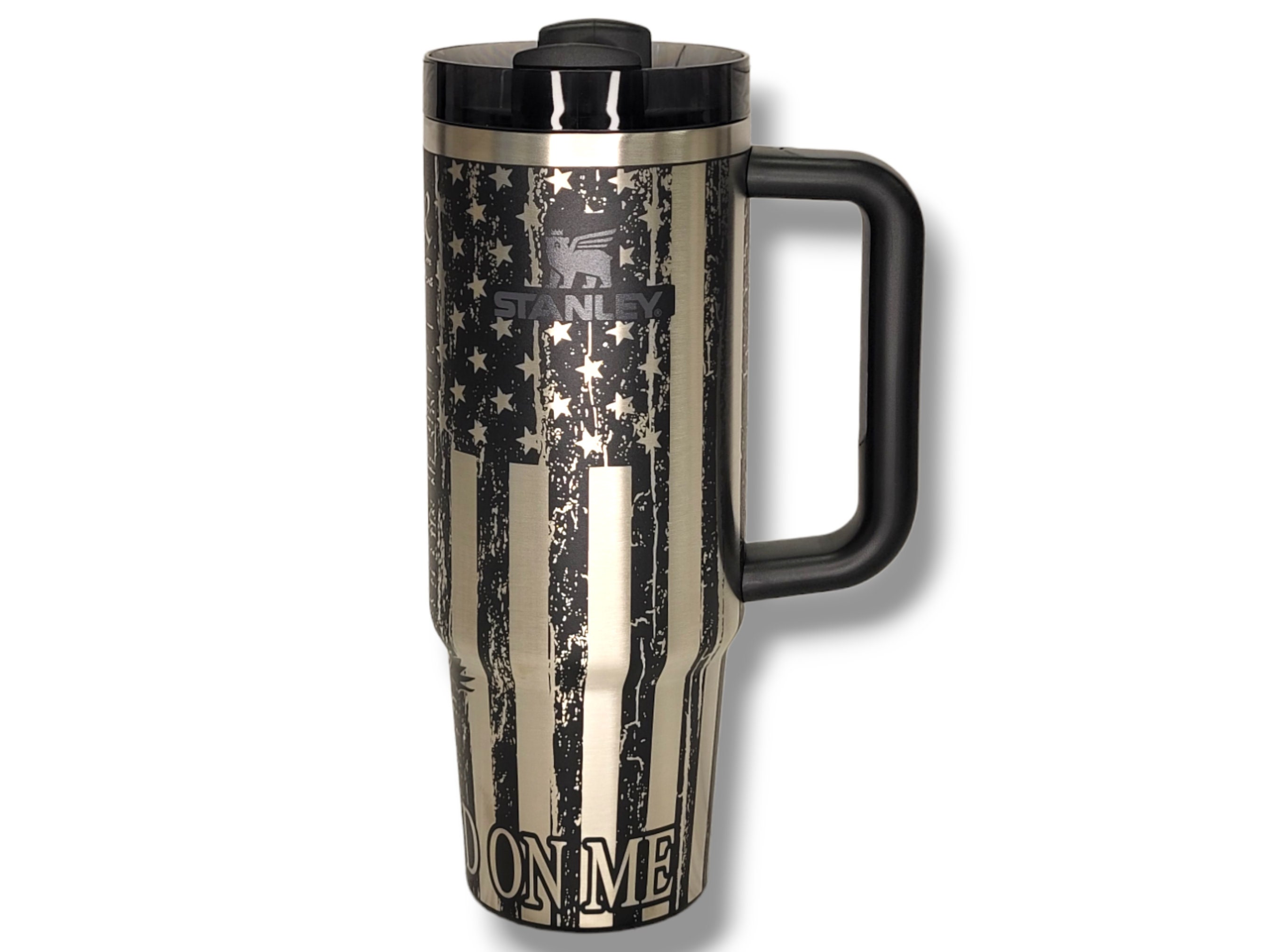 Patriotic Stanley Quencher Tumbler American Flag Engraved Stanley Ice ...