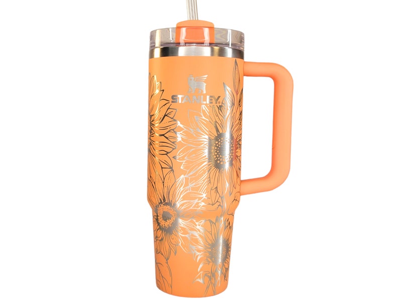 Sunflower Stanley Quencher Tumbler Engraved Stanley Sunflower Tumbler ...