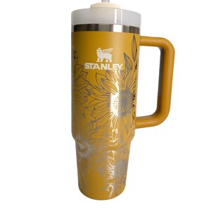 Sunflower Stanley Quencher Tumbler Engraved Stanley Sunflower Tumbler ...