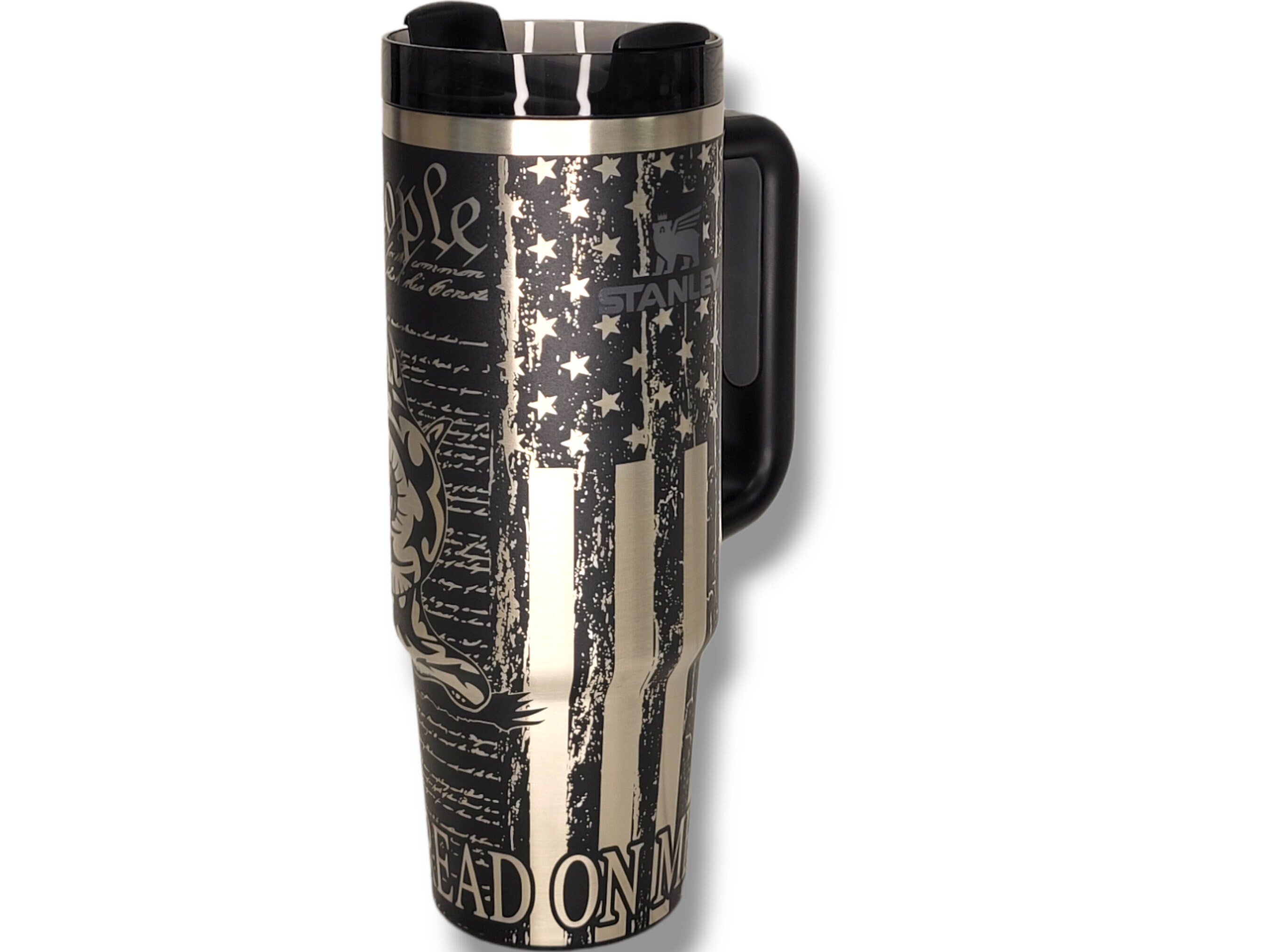 Patriotic Stanley Quencher Tumbler American Flag Engraved Stanley Ice ...