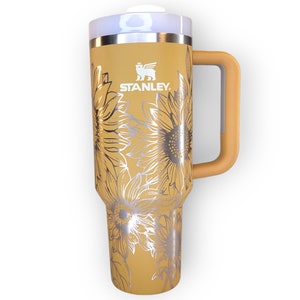Sunflower Stanley Quencher Tumbler Engraved Stanley Sunflower Tumbler ...