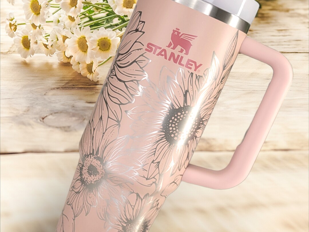 Sunflower Stanley Quencher Pink Dusk Tumbler Engraved Stanley - Etsy