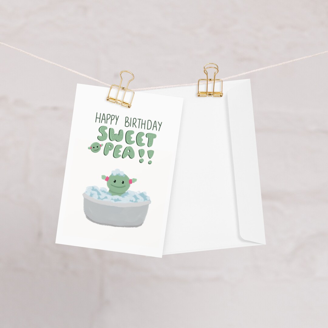 Happy Birthday Card, "bathtime", Nanalan Card, Couples Gift, Blank ...