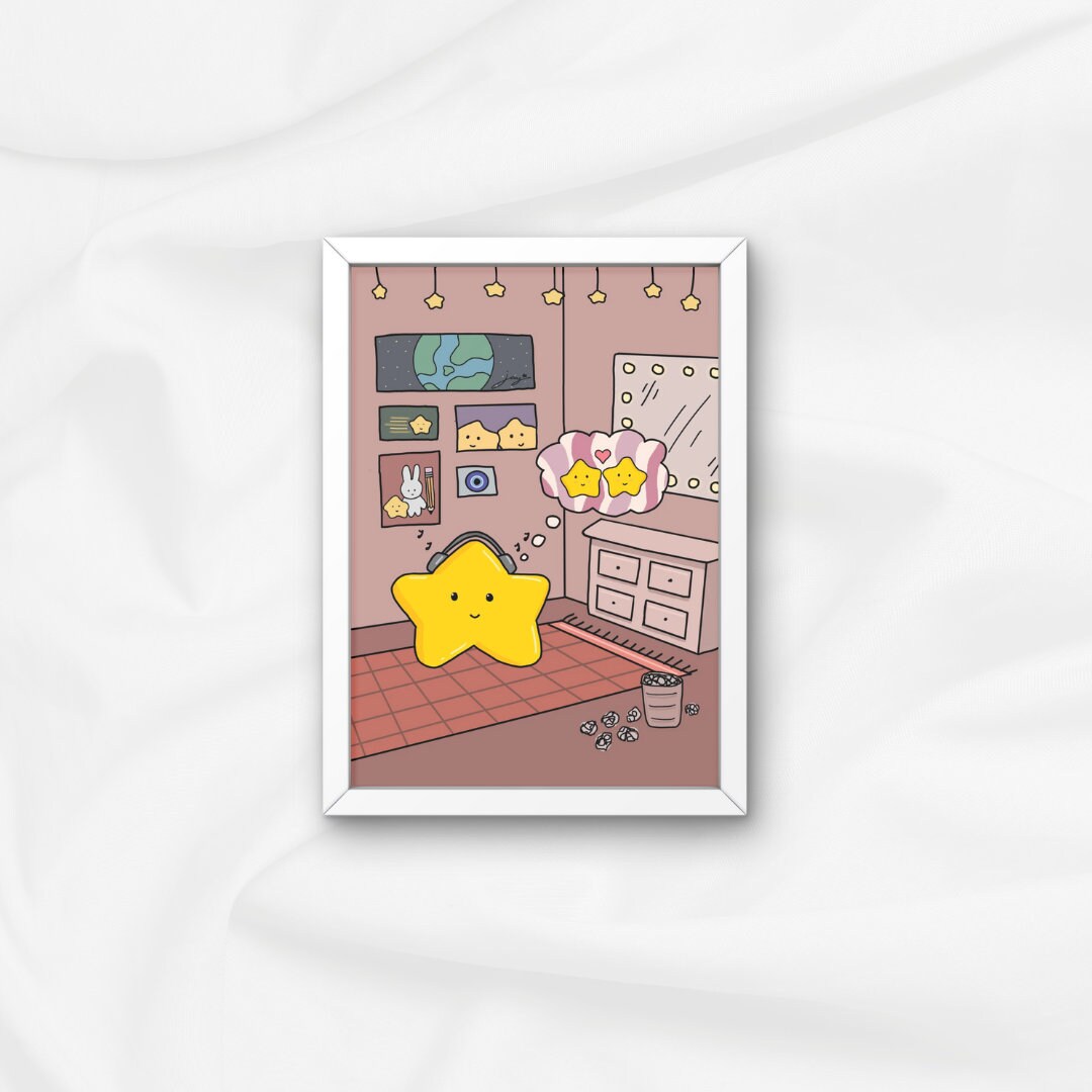 Cartoon Star Print | Digital Print | Cartoon Poster - Etsy
