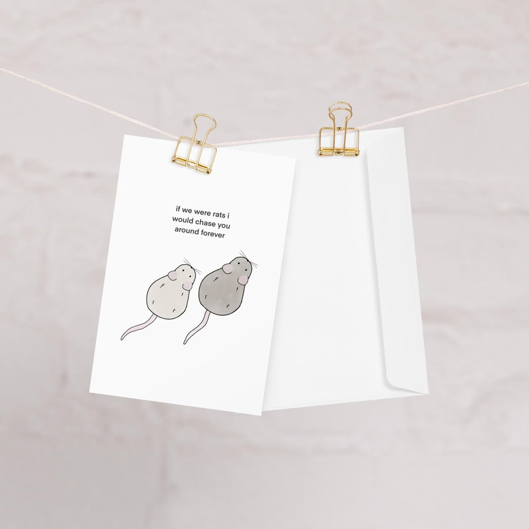 Funny Couples Card Rats, "chasing You as a Rat", Mouse V-day Card ...