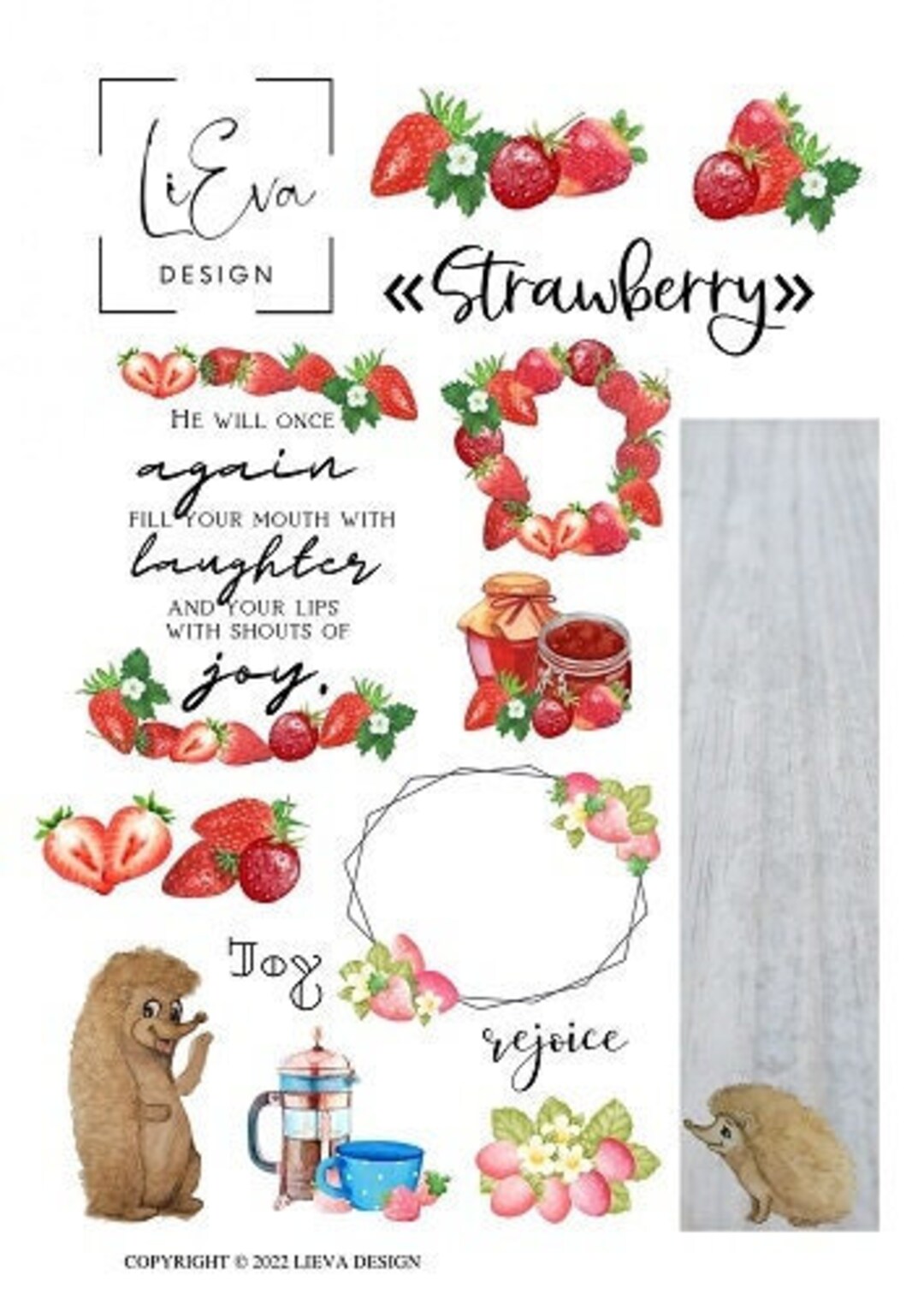 Strawberry Bible Journaling Kit. Bible Journaling Supplies. Christian ...