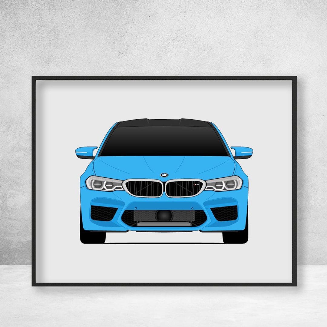 BMW M5 F90 2017-2020 Inspired Car Poster Print Wall Art Decor BMW M ...