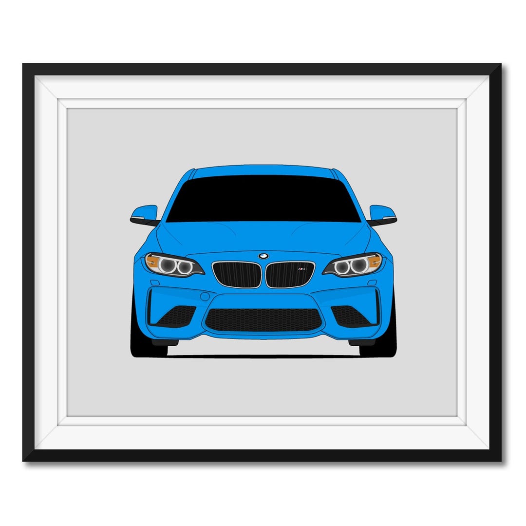 BMW M2 F87 (2016-2018) Inspired Car Poster Print Wall Art Decor M Power BMW M F22 F23 CX1 ...