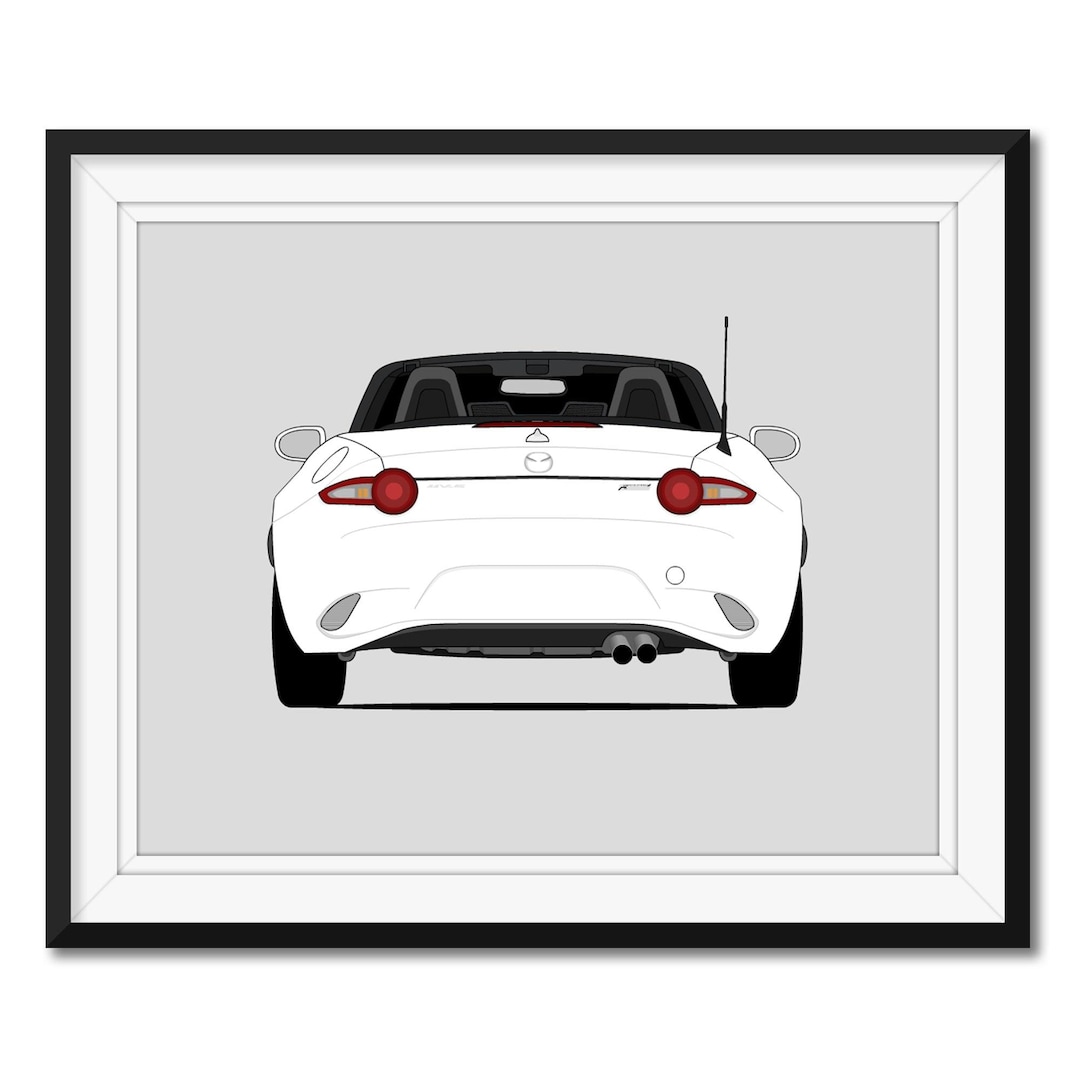 Mazda Miata MX-5 ND (2015-present) (rear) Inspired Car Poster Print ...