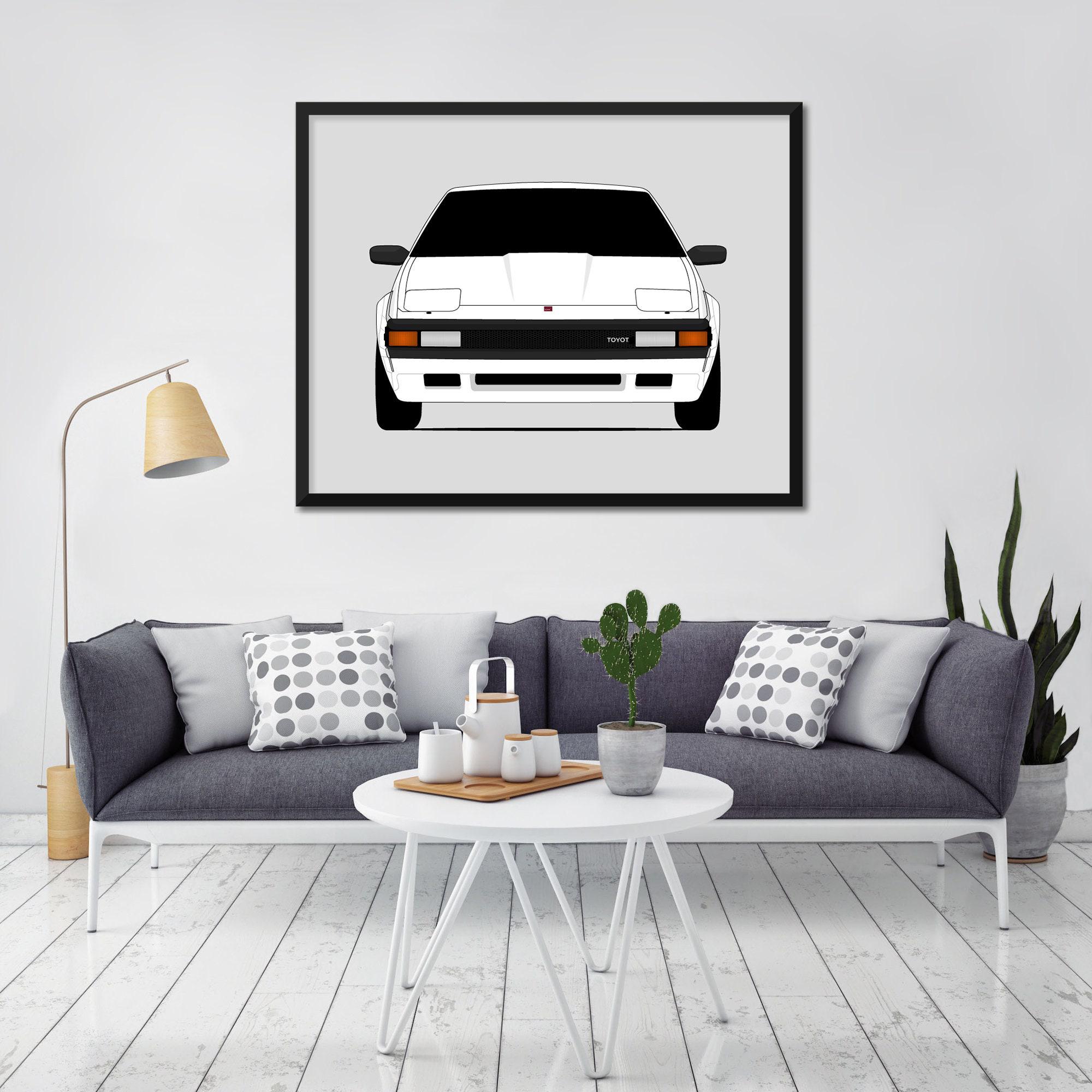 Toyota Supra MK 2 (A60) (1982-1986) 2nd Generation Inspired Car Poster ...