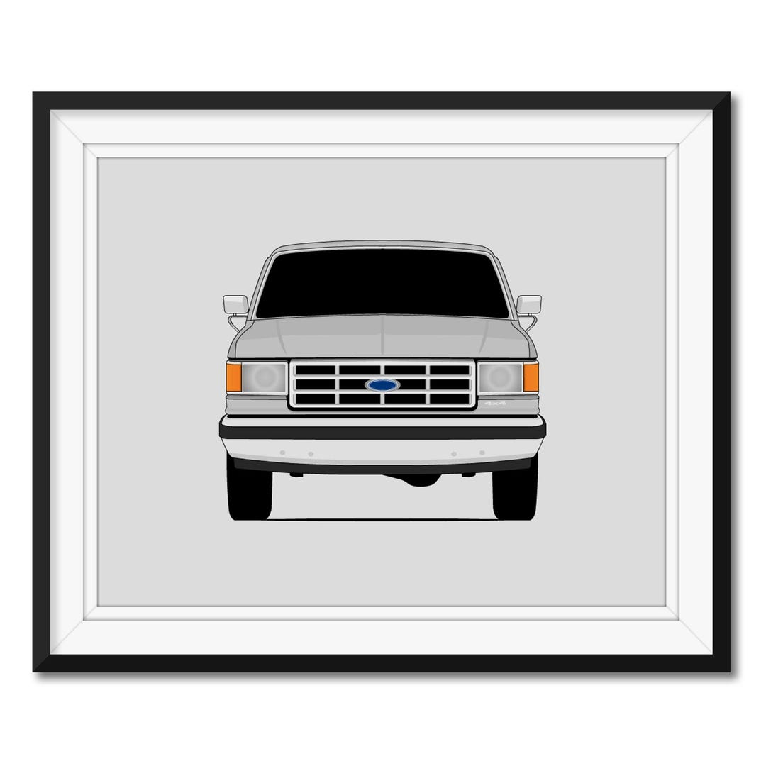Ford F-150 (1987-1991) 8th Generation Inspired Car Poster Print Wall ...