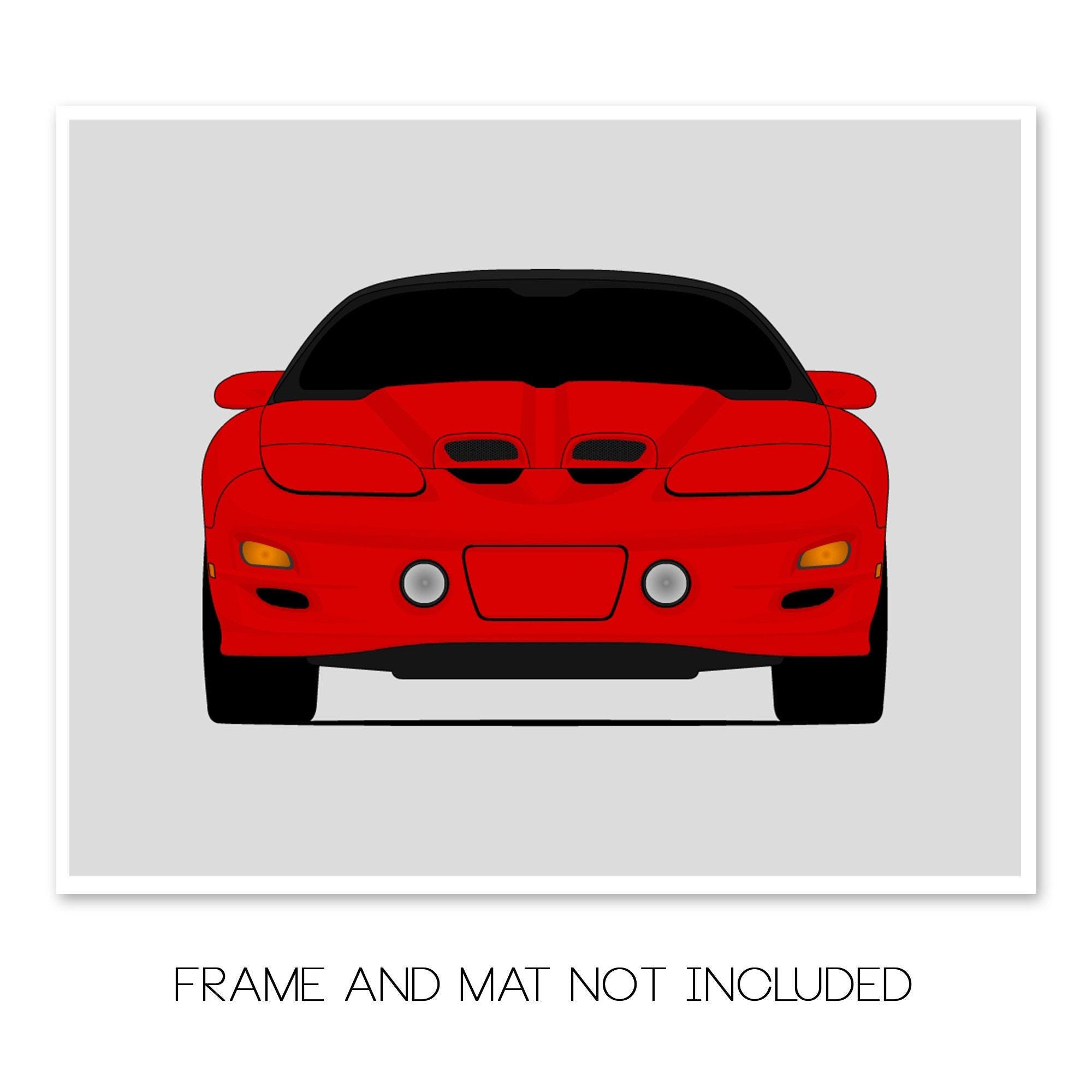 Pontiac Firebird Trans Am WS6 (1998-2002) Inspired Car Poster Print ...