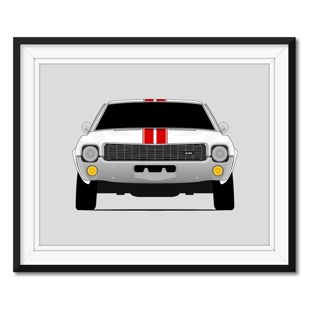 AMC AMX 1968-1969 Inspired Car Poster Print Wall Art Decor CX2 unframed ...